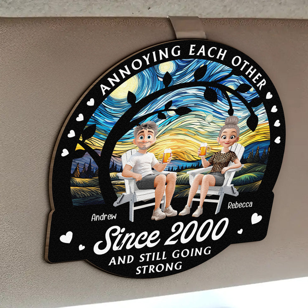 Annoying Each Other Since & Still Going Strong - Personalized Wooden C – Maisonornament