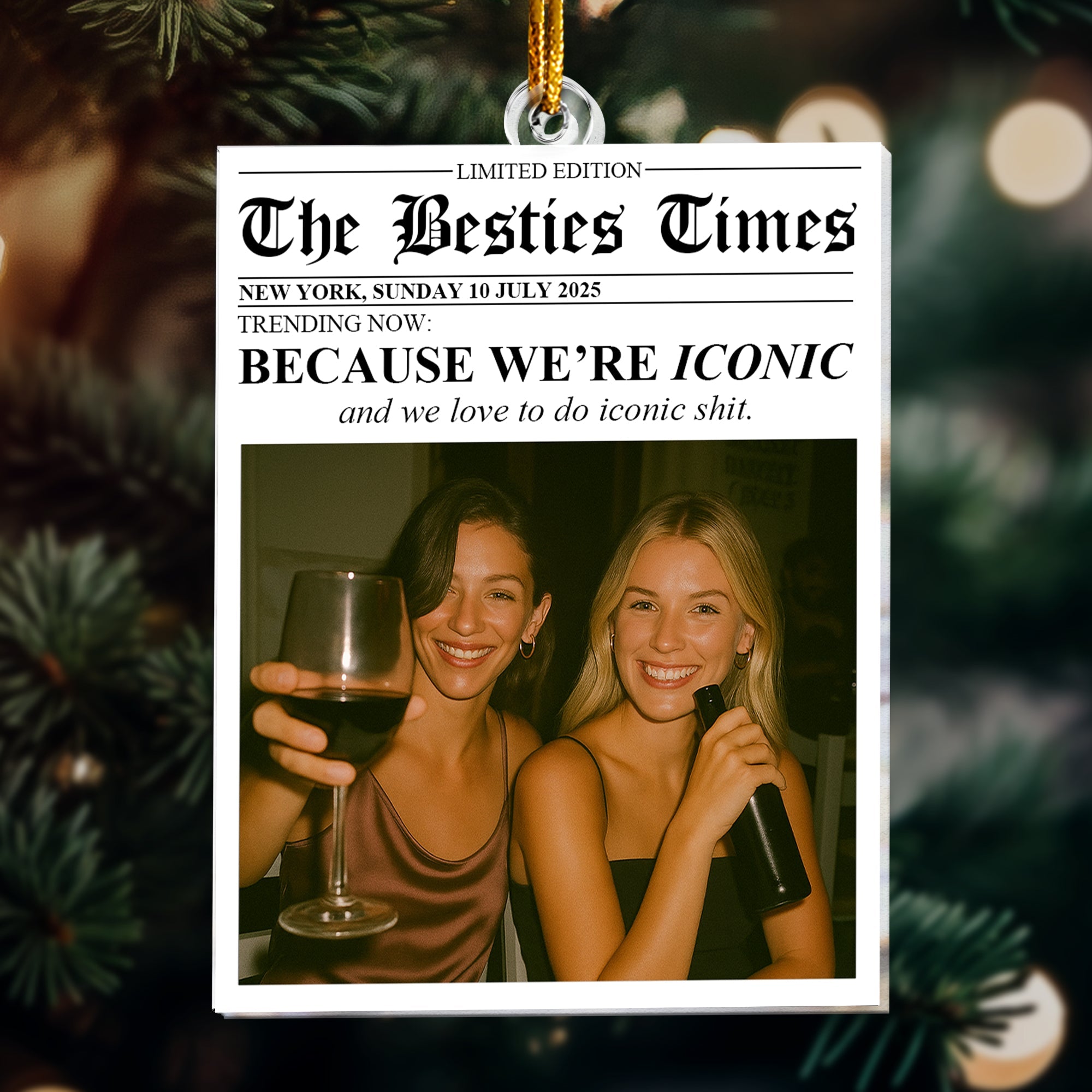 Custom Newspaper Friendship With Photo & Your Own Message - Personaliz ...