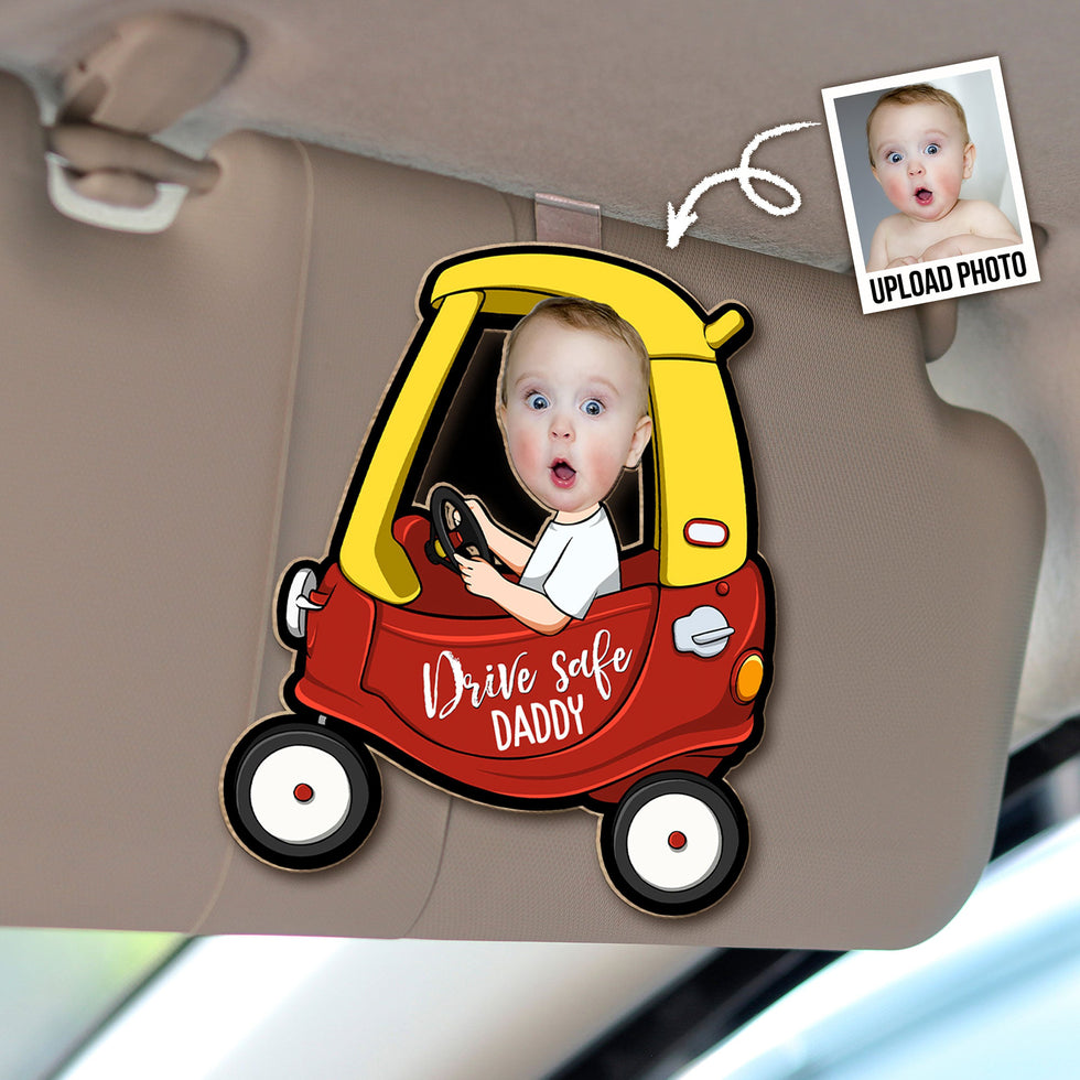 Drive Safe Reminder - Personalized Wooden Photo Car Visor Clip ...