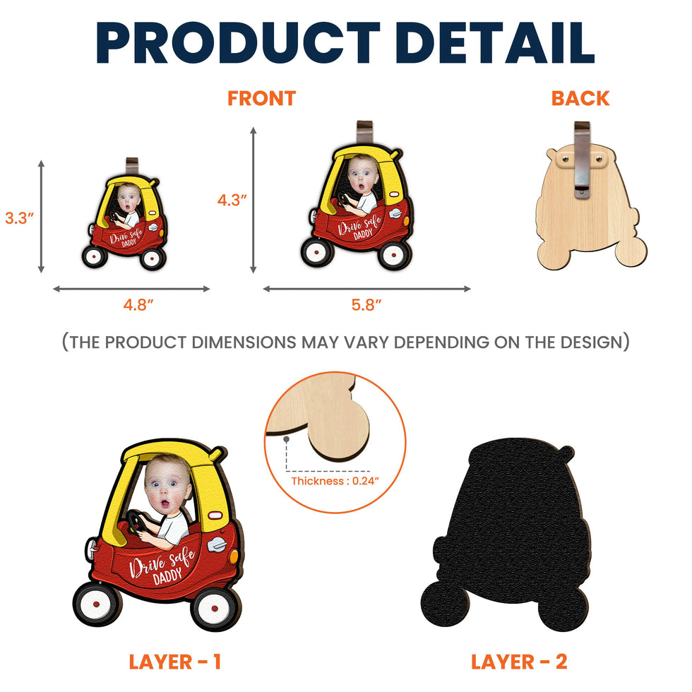 Drive Safe Reminder - Personalized Wooden Photo Car Visor Clip ...