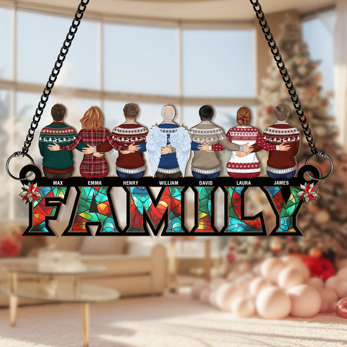 Family Forever Together - Personalized Window Hanging Suncatcher Ornam ...