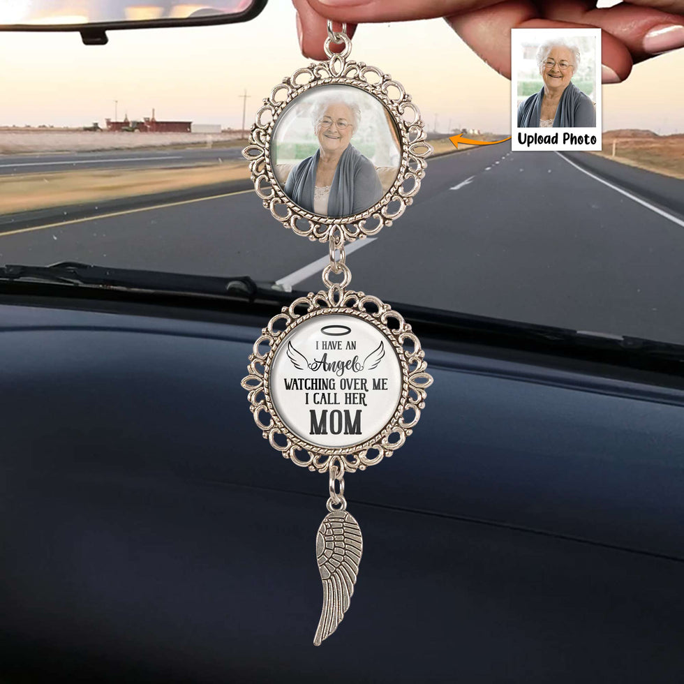 I Have An Angel Watching Over Me - Personalized Photo Car Ornament ...