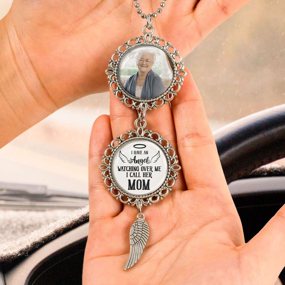 I Have An Angel Watching Over Me - Personalized Photo Car Ornament ...