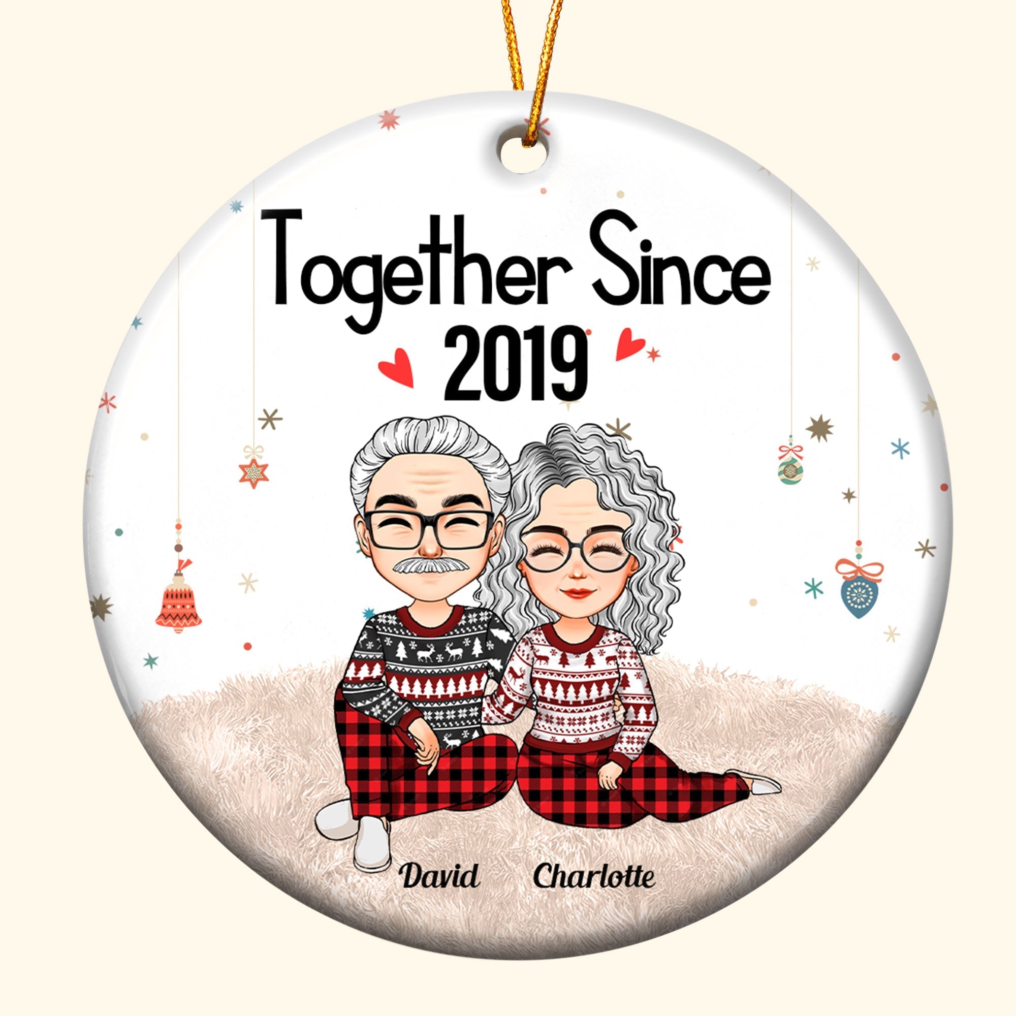 Together Since New Version - Personalized Ceramic Ornament – Maisonornament