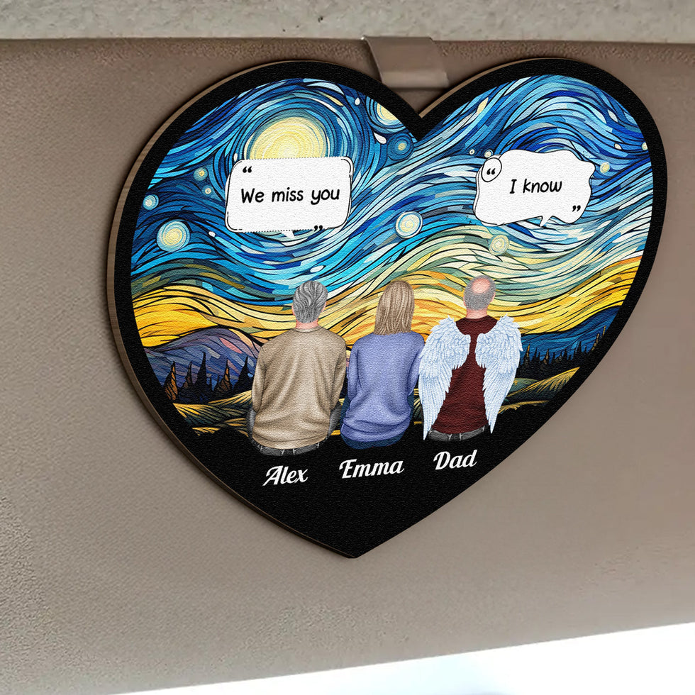 We Miss You I'm Always With You - Personalized Wooden Car Visor ...