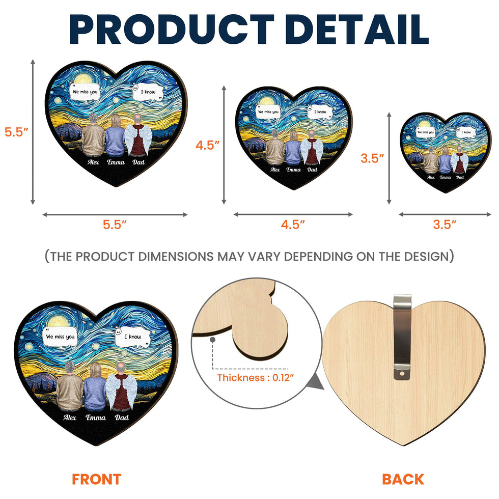 We Miss You I'm Always With You - Personalized Wooden Car Visor ...